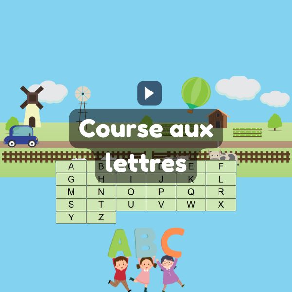 Course aux lettres : toutes les lettres de l'alphabet