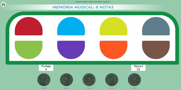 Juego interactivo de memoria musical en línea